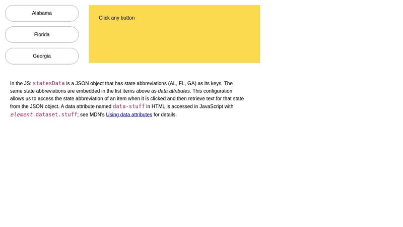 Use data attribute with vanilla JS