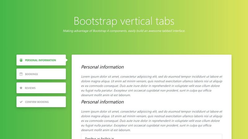 Bootstrap vertical tabs
