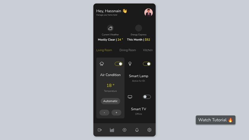 Smart Home App UI Design HTML CSS