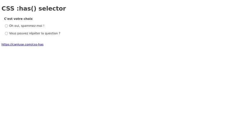 CSS :has() selector
