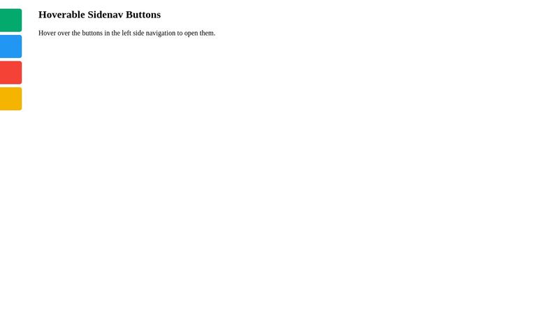 Hoverable Sidenav Buttons