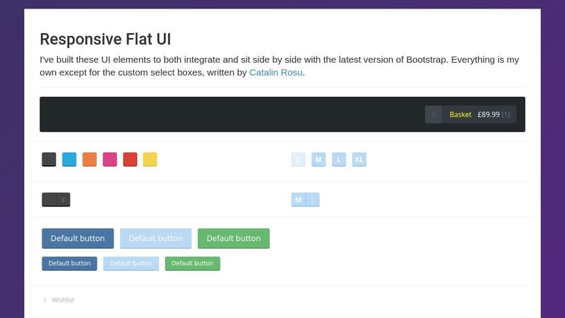 Responsive Flat UI Kit