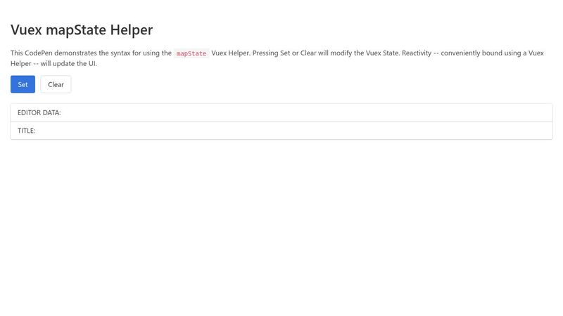 Vuex mapState Helper