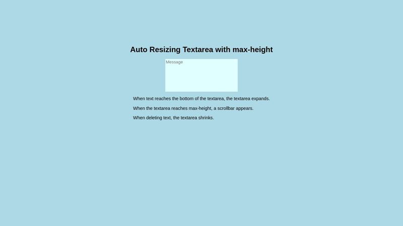 Auto Resizing Textarea with max-height
