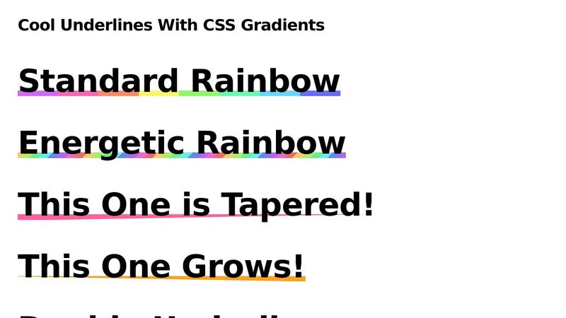 Cool CSS Underline Effects