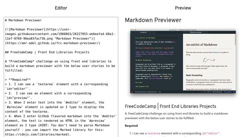 Markdown previewer