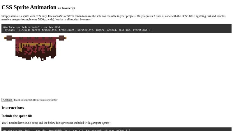CSS Sprite Animation