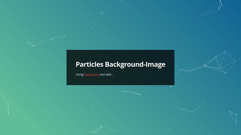 Particles background-image using vincentgarreau/particles.js