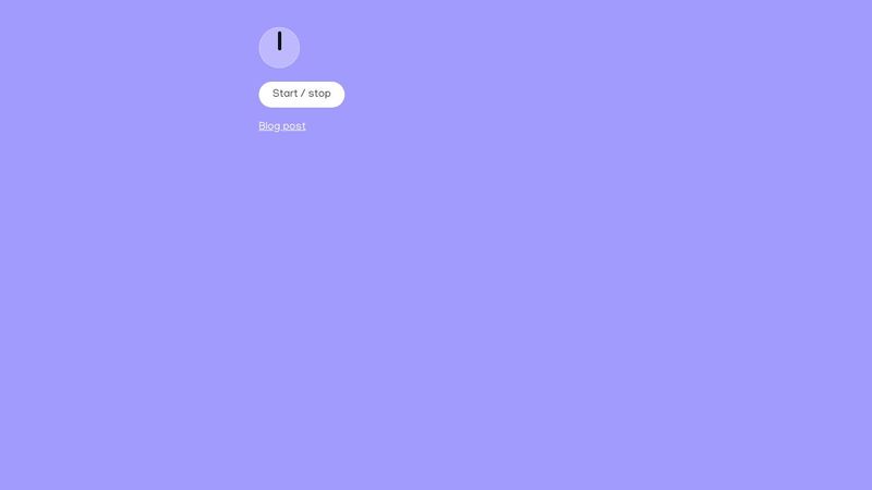 Timer using CSS animations - iterations