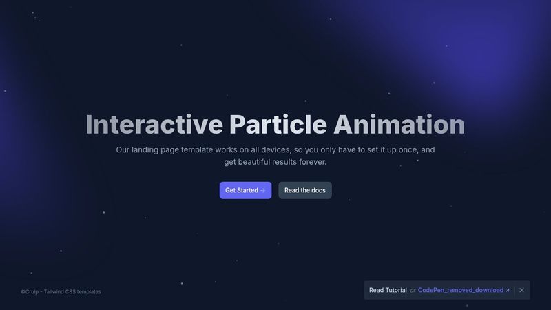 Mesmerizing Particle Animation with HTML Canvas