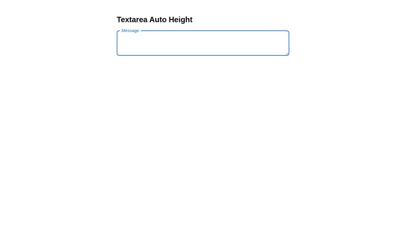 Textarea Auto Height