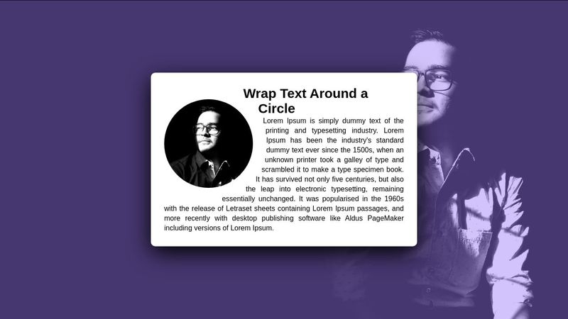 Wrap Text Around a Circle | CSS Trick