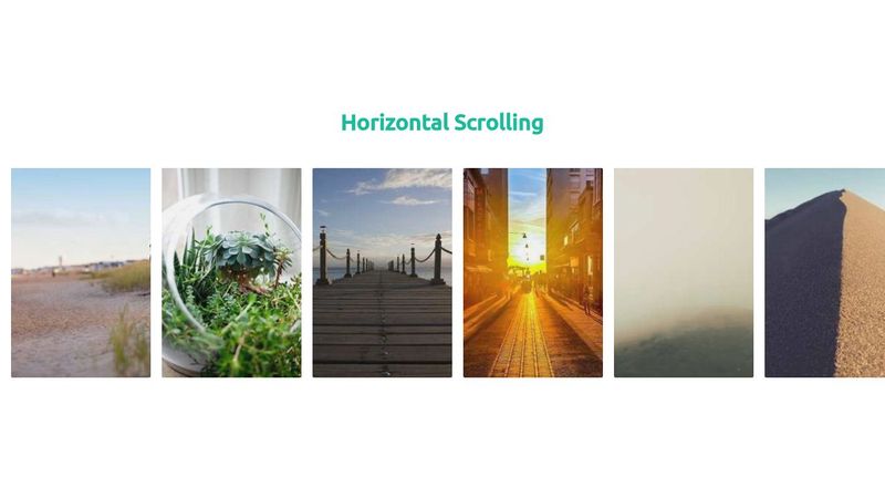 Horizontal scrolling using Flexbox