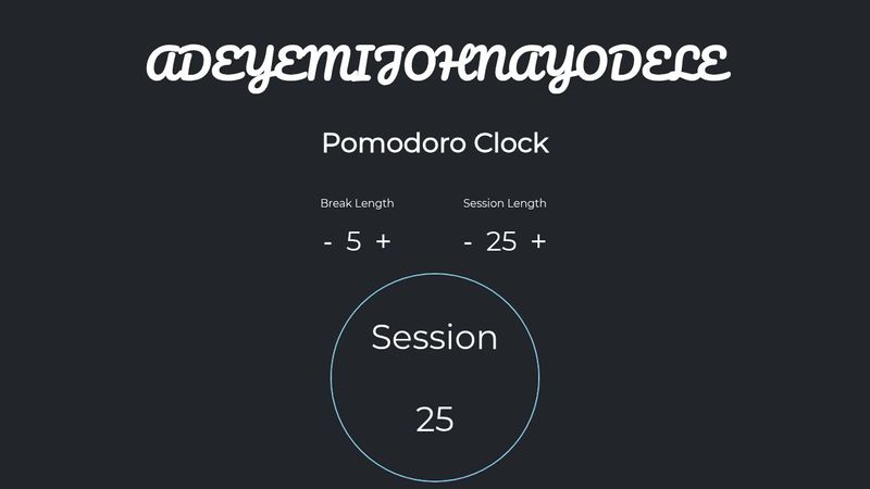 Build a Pomodoro Clock