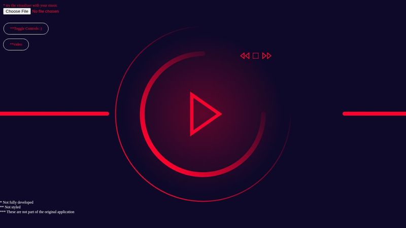 Music player visualizer app