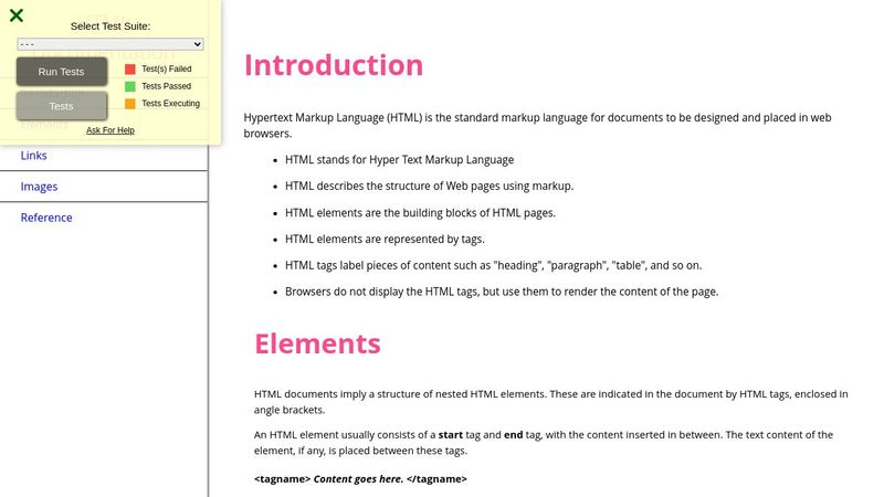HTML Technical Documentation Page