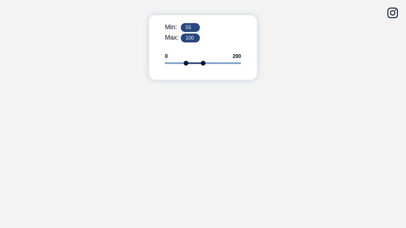 Double range slider React JS
