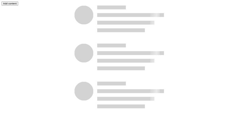 Skeleton Screen with CSS