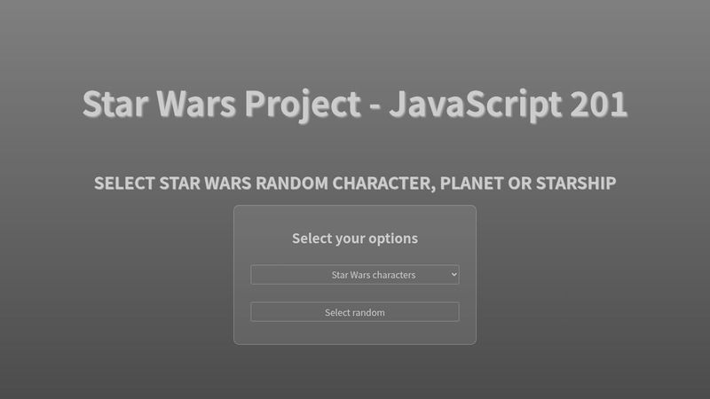 Starwars Project - JS 201