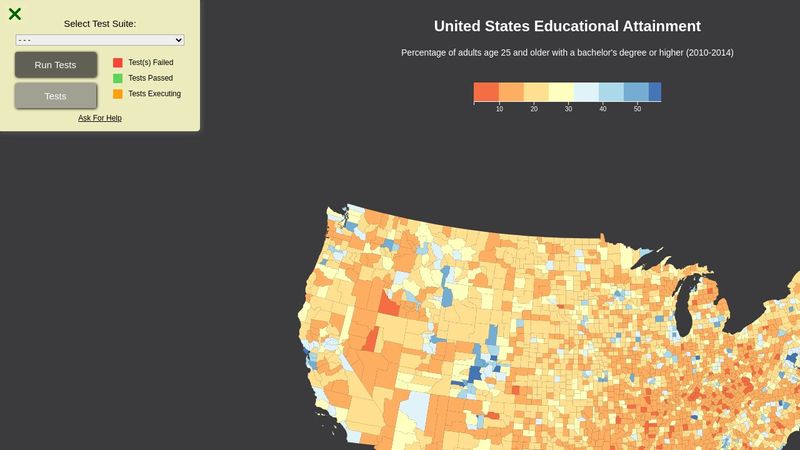 Data Visualization Projects - Visualize Data with a Choropleth Map