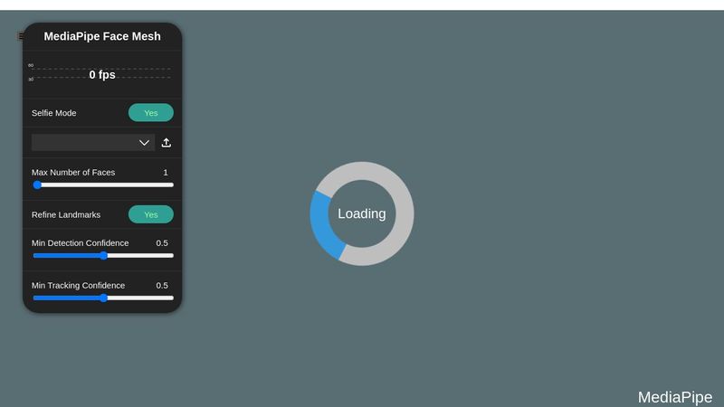MediaPipe - Face Mesh - iris distance - facing camera