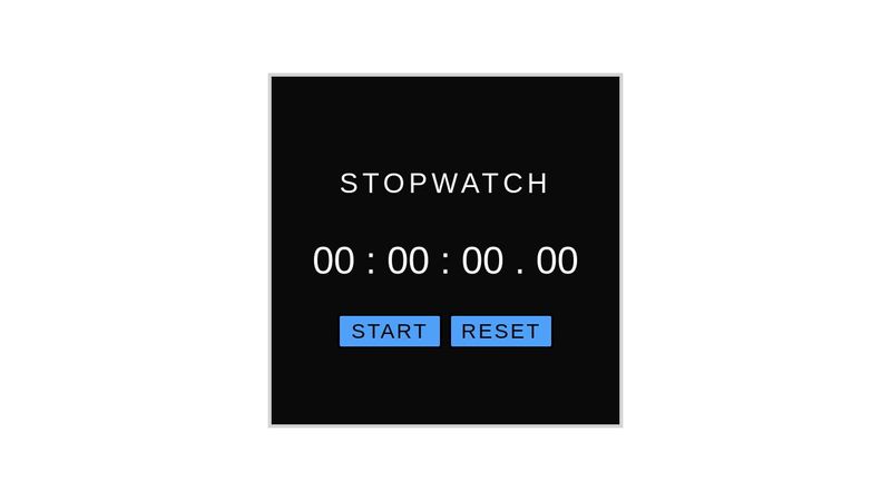 JavaScript - Stopwatch