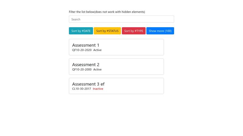 list.js sort visible & hidden stuff