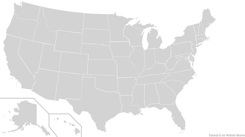 Interactive US / States Map - SVG - Hover - CSS