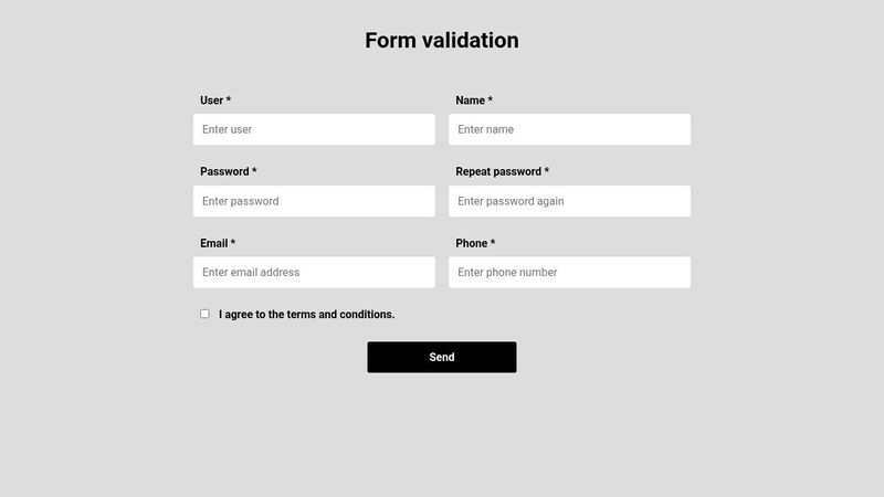 Form validation