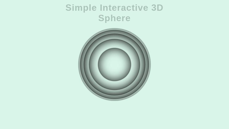 Simple Interactive 3D Sphere