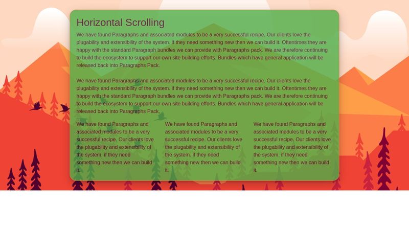 Horizontal Page Scrolling