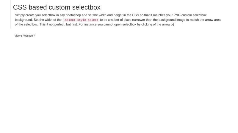 Custom select box (CSS only) - Netsi version