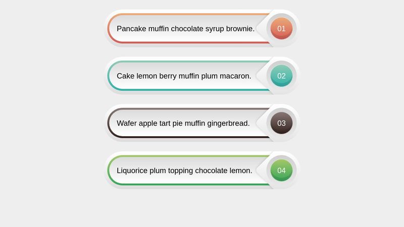 Css html infographic list items 13