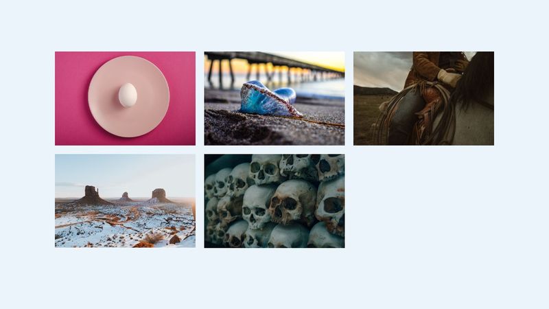 image gallery w grid, js-lightbox - no navigation