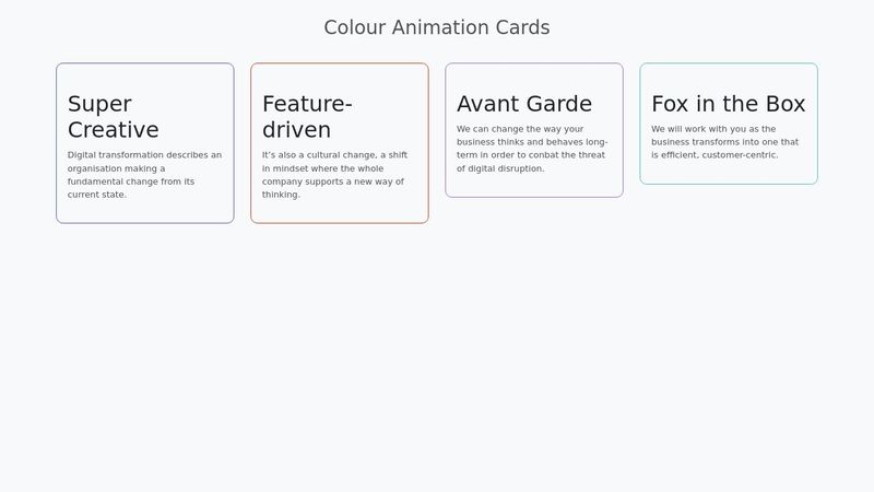jQuery: Colour Animation Cards