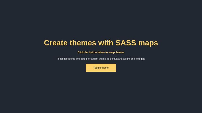 Light/Dark theme toggle (SASS Maps)