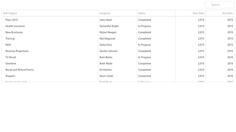 Using Search Panel - DevExtreme Tree List