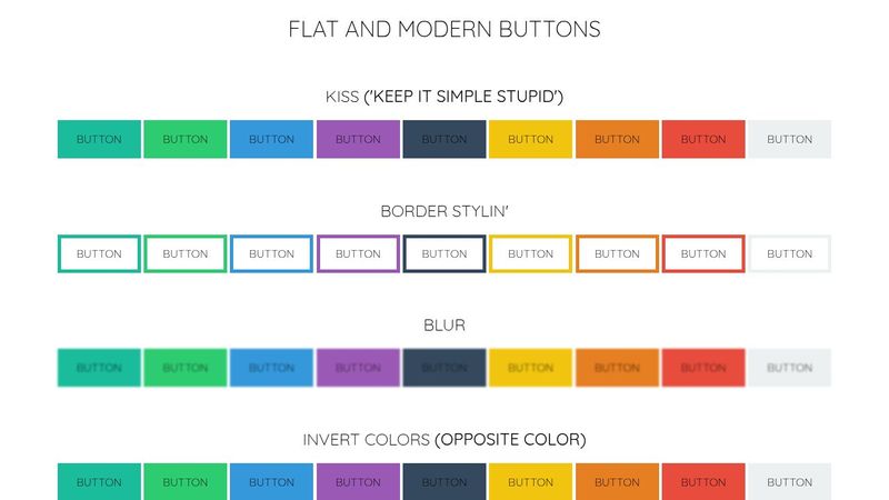 Flat and Modern Buttons (CSS ONLY)