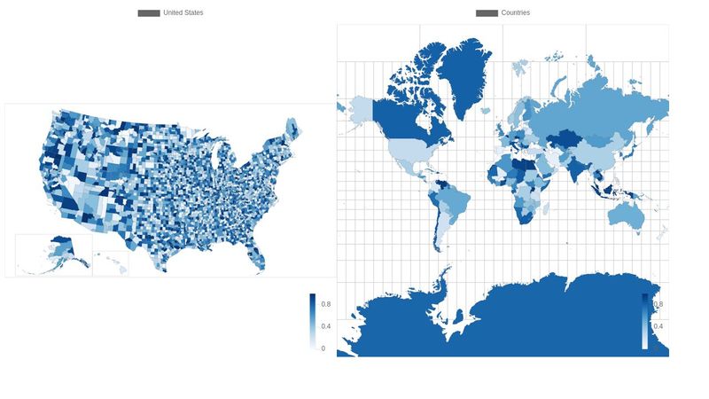 Chart.js Geo - World & US Choropleths