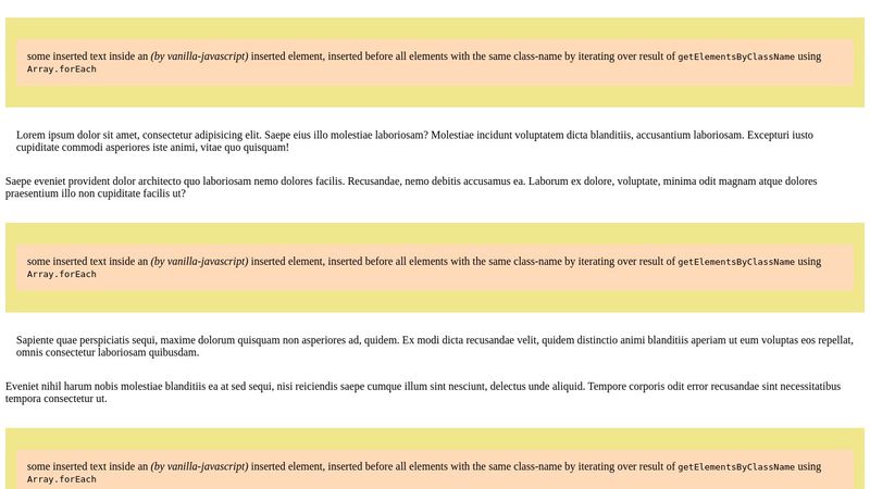 Iterating over Result of getElementsByClassName using Array.forEach