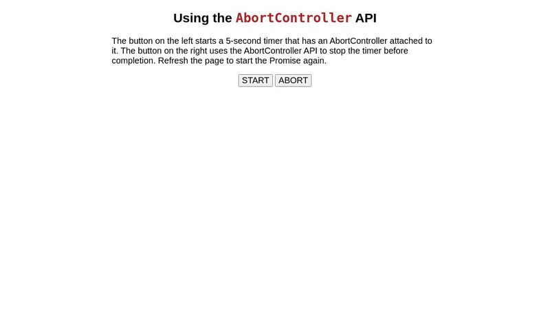 Using the AbortController API