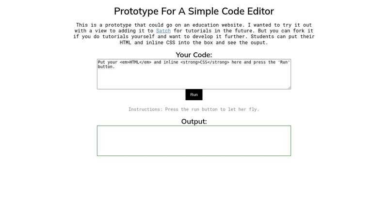 Live Code Editor For Tutorials