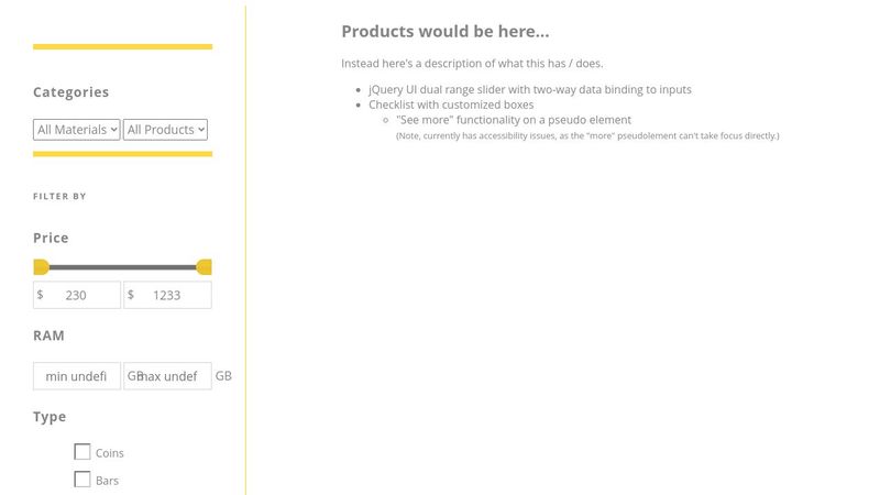 jQuery UI dual range slider with two-way data binding to inputs