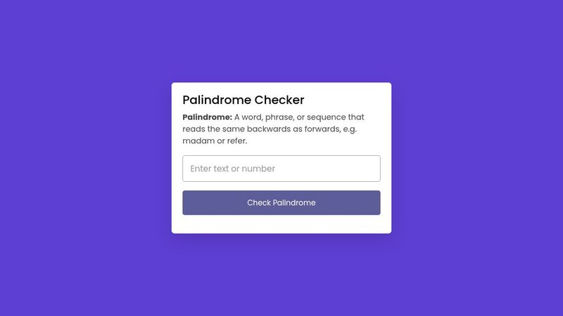 palindrome checker