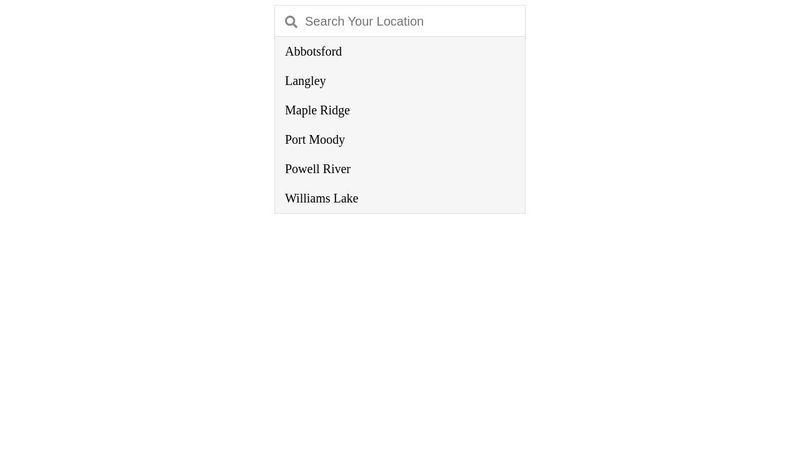 Search using input in dropdown like list