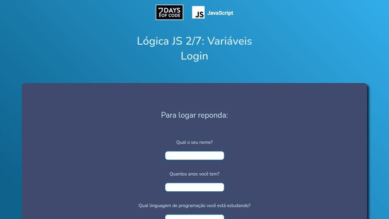 #7DaysOfCode Lógica JS 2/7: Variáveis