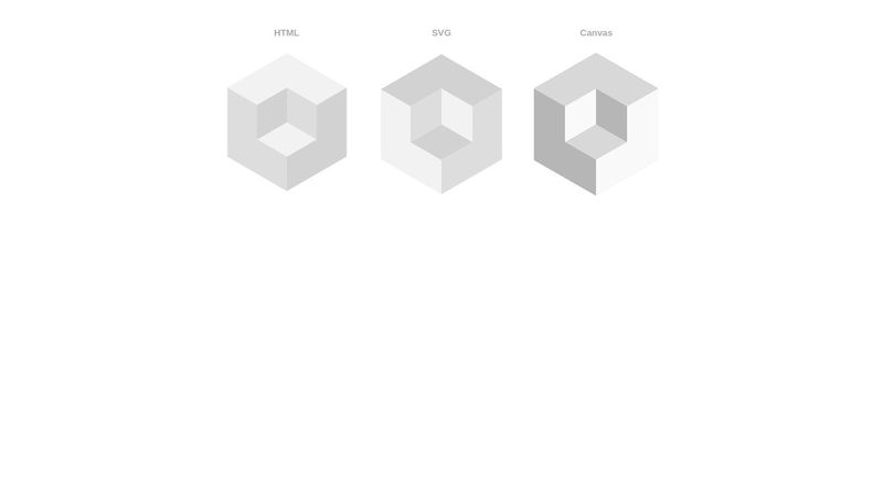 Isometric cubes with HTML, CSS and SVG (animated)