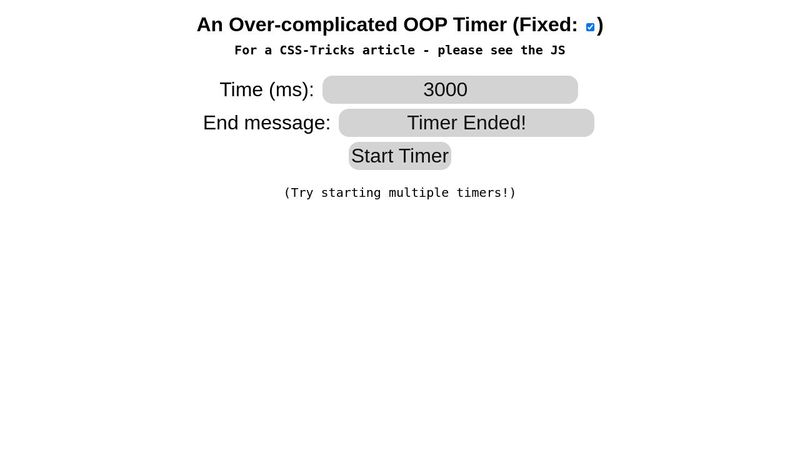 Controlling Callbacks: Timer Demo