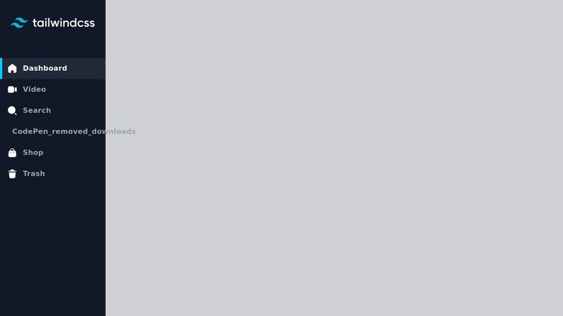 Tailwindcss Responsive sidebar layout
