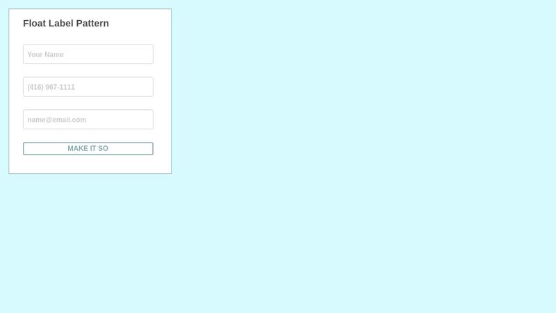 Float Label Pattern with Placeholder Swapping